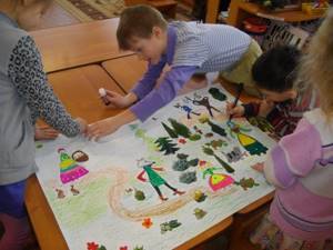 Summary of a drawing lesson for children of senior preschool age on the ...